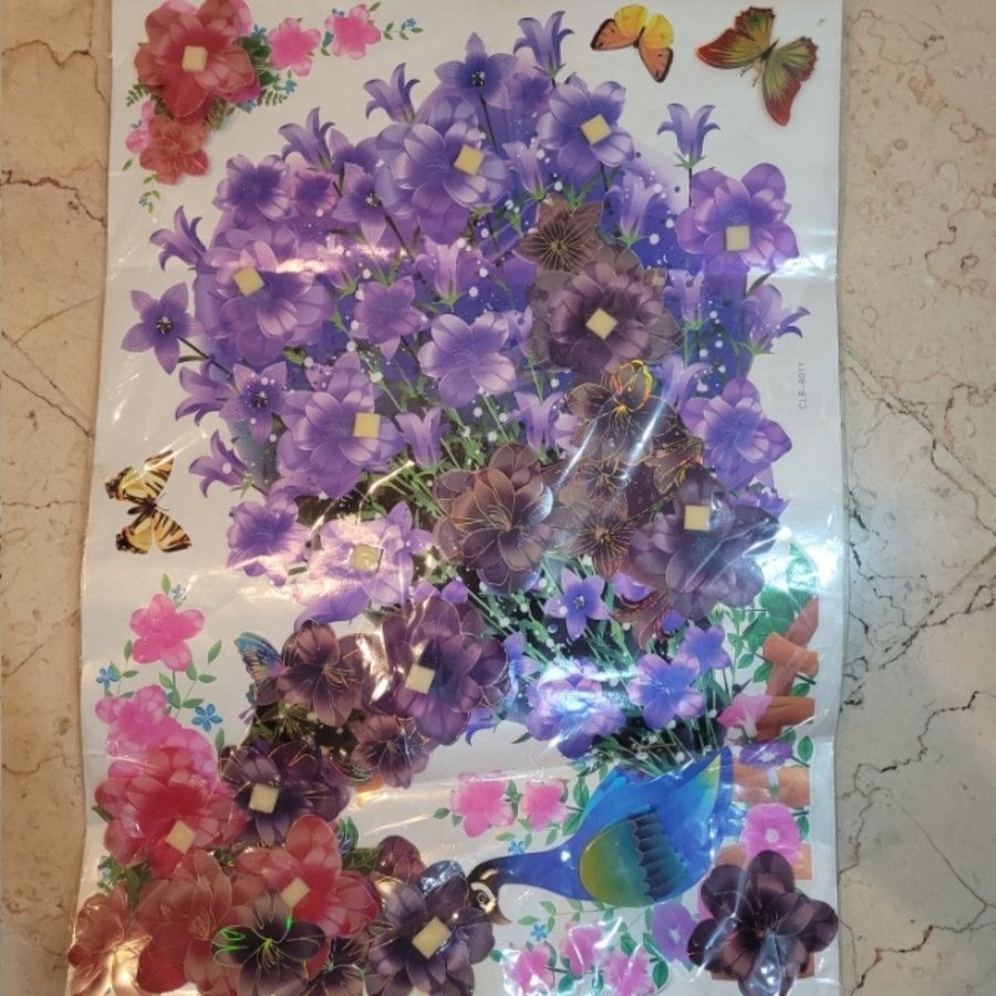 کمدا | قیمت و خرید استیکر دیواری طرح طاووس برند نمیدونم رنگ بنفش سایز